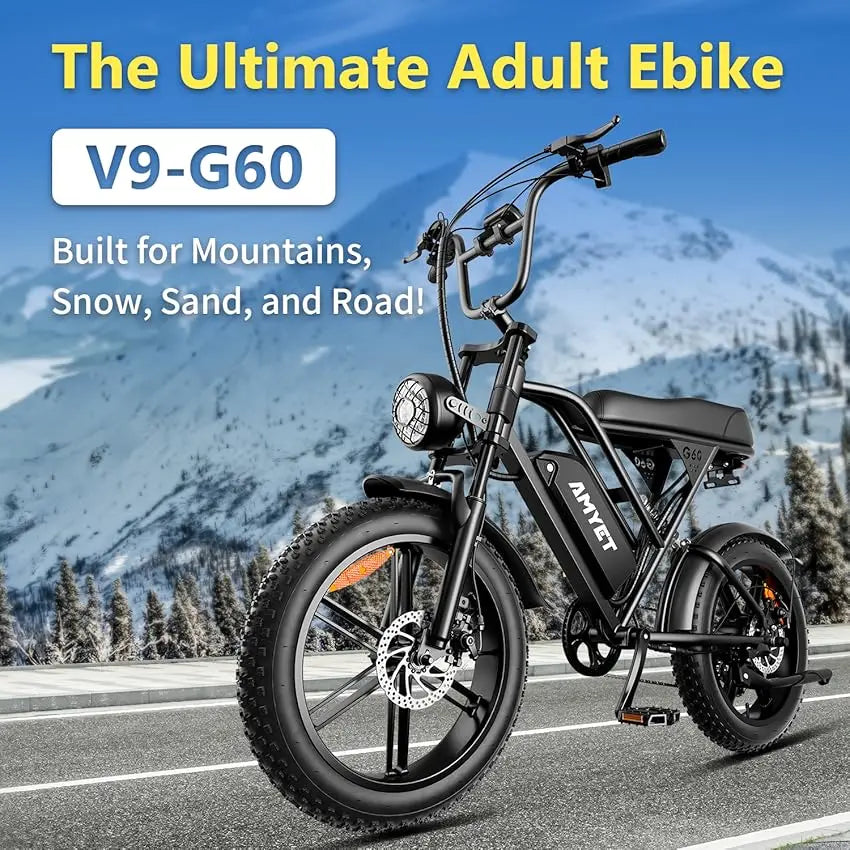 AMYET V9-G60 Adults Electric Bike – Scenic Adventures Co