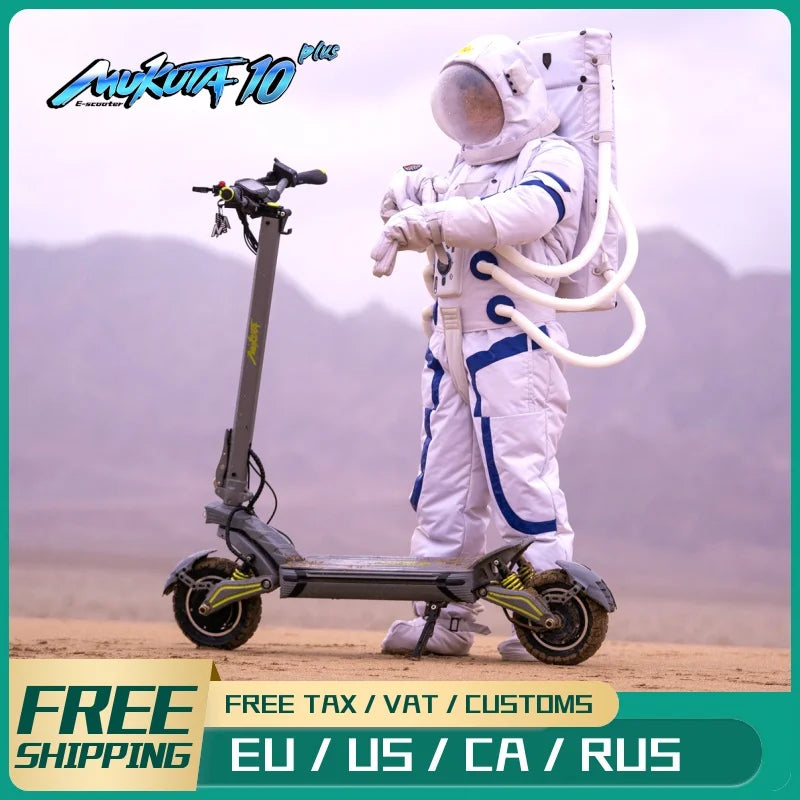 MUKUTA 10 Plus Dual Motor Off-Road Electric Scooter Foldable 10-Inch 6 ...